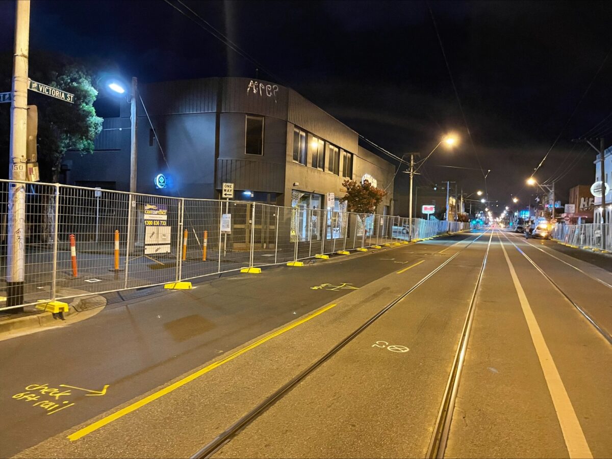 Case Study - Melbourne Night Tram Works | 1300TempFence